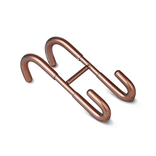 GOOFFY Door Metal Hooks for Hanging 2 Pieces of Plastic-Dipped S Hook, Multi-Purpose Double Hook, Free Perforated Glass Door Back Hook, School Bag Hook Hanger