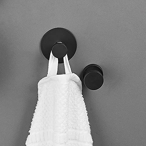 GOOFFY Door Metal Hooks for Hanging 2Packs Waterproof Matte Hook, for Shower, Bathroom, Kitchen, Glass Door, Mirror, Tile , for Hanging Up to 15 Lbs Hanger