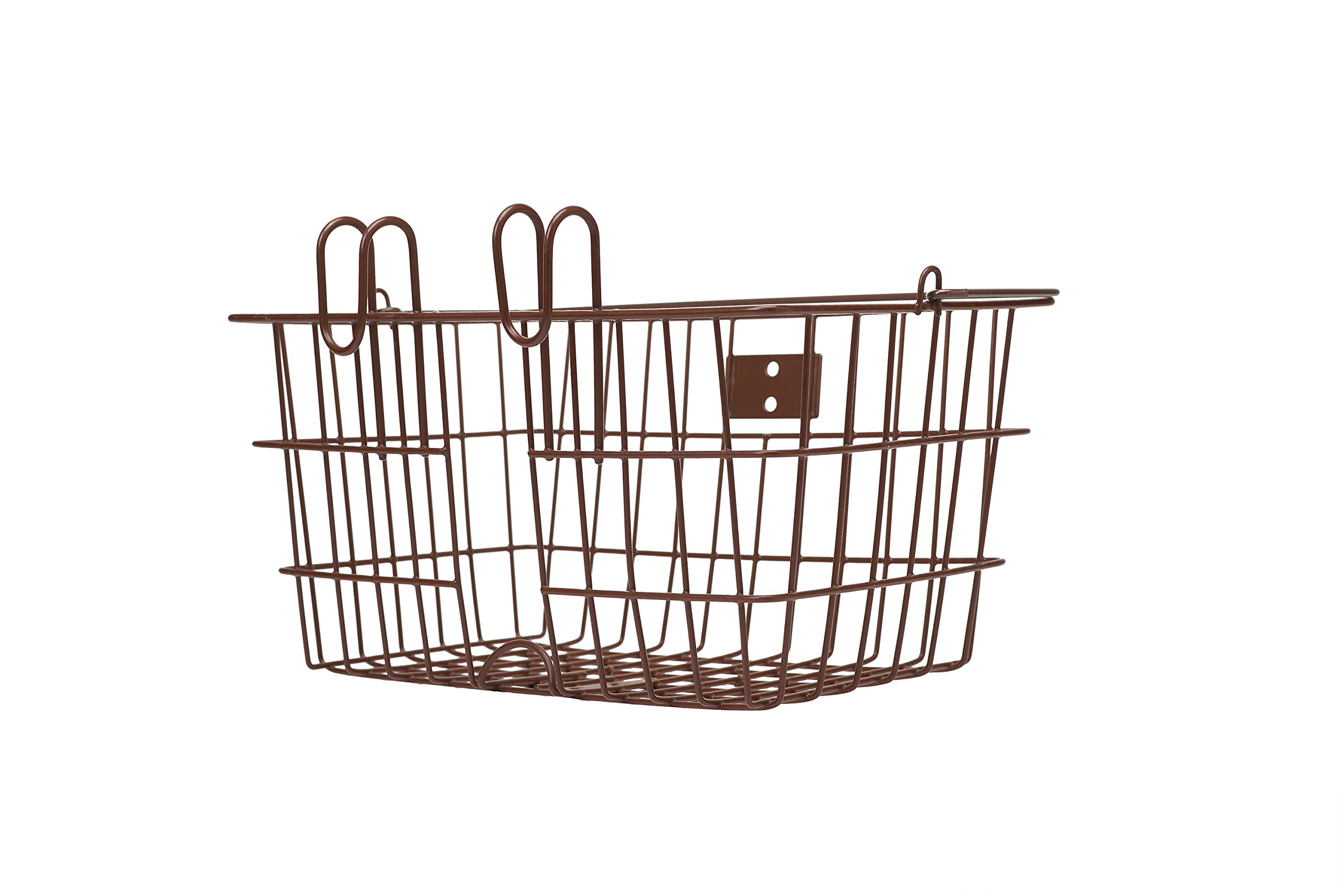 Retrospec Detachable Steel Apollo-Lite Lift-Off Front Bike Basket with Handles, Brown