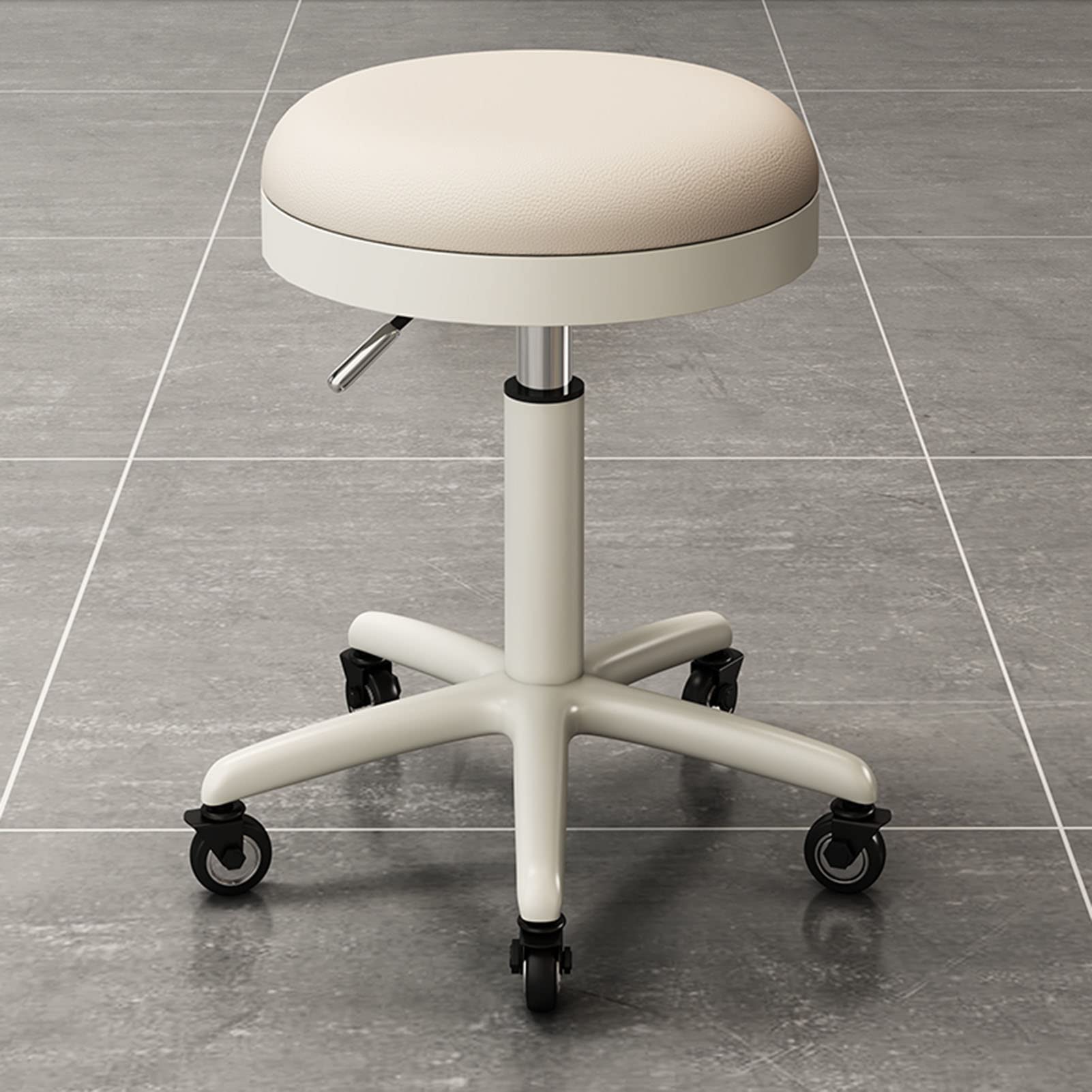 DMUNIZ Solid Stools,Saddle Stool- Rolling Spa Salon-Ergonomic Saddle Chair-Esthetician Chair for for Beauty,Hair,Massage Salon, Lab, Kitchen/Grey