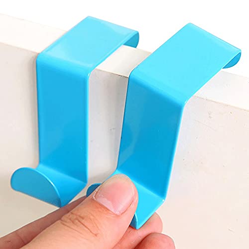 GOOFFY Door Metal Hooks for Hanging 5 Pieces Stainless Steel Over Door Clothes Hooks Kitchen Cabinet Door Rack Hanger