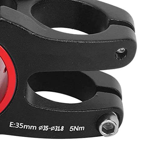 Dilwe Mountain Bike Stem, Aluminum Alloy 31.8/35mm Bike Stem Short Handlebar Stem Cycling Accessory(Black)
