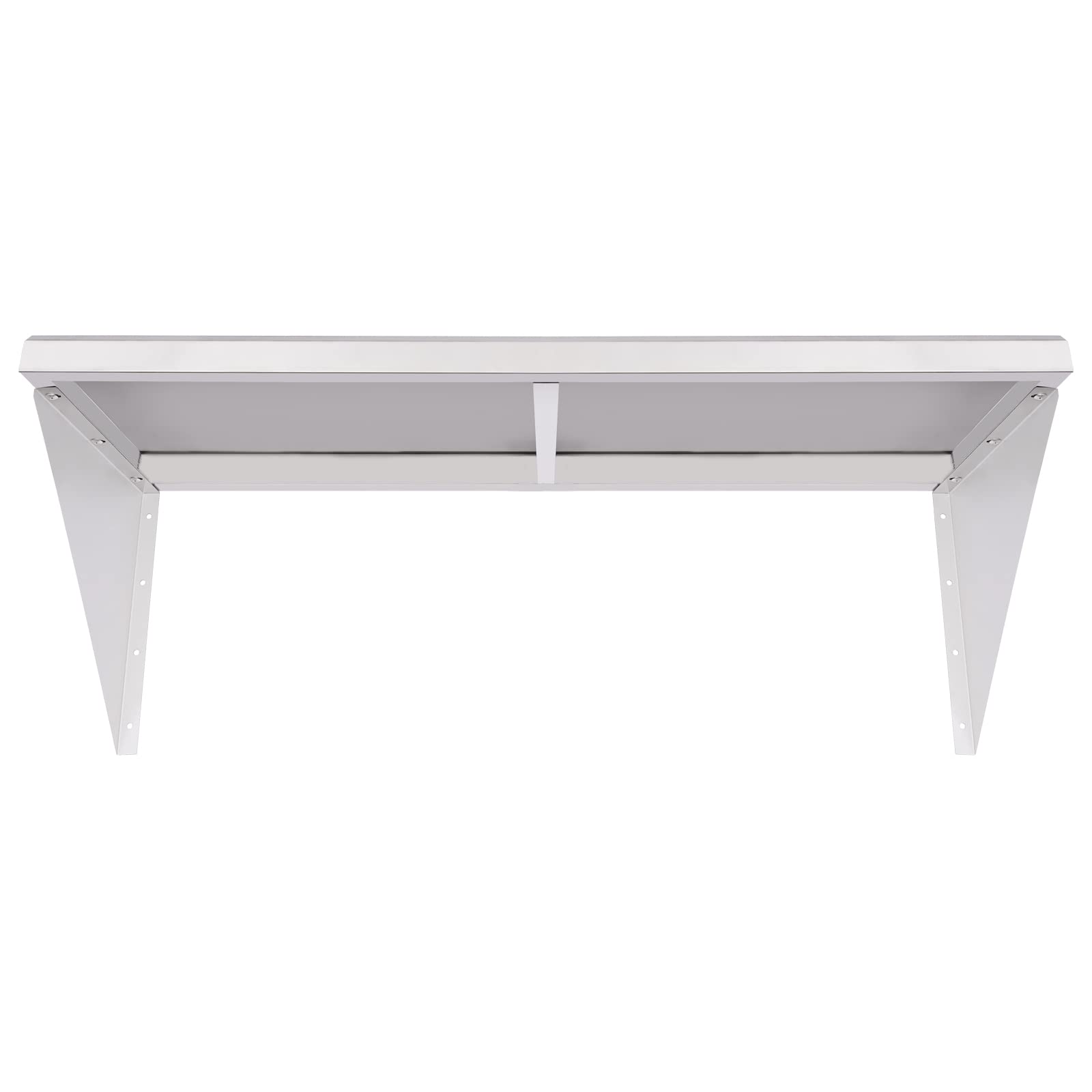 DNYSYSJ 12” x 36” Stainless Steel Wall Shelf, Heavy Duty 110lbs Metal Shelf Commercial Wall Mount Floating Shelving with Backsplash for Restaurant, Utility Room, Kitchen and Garage