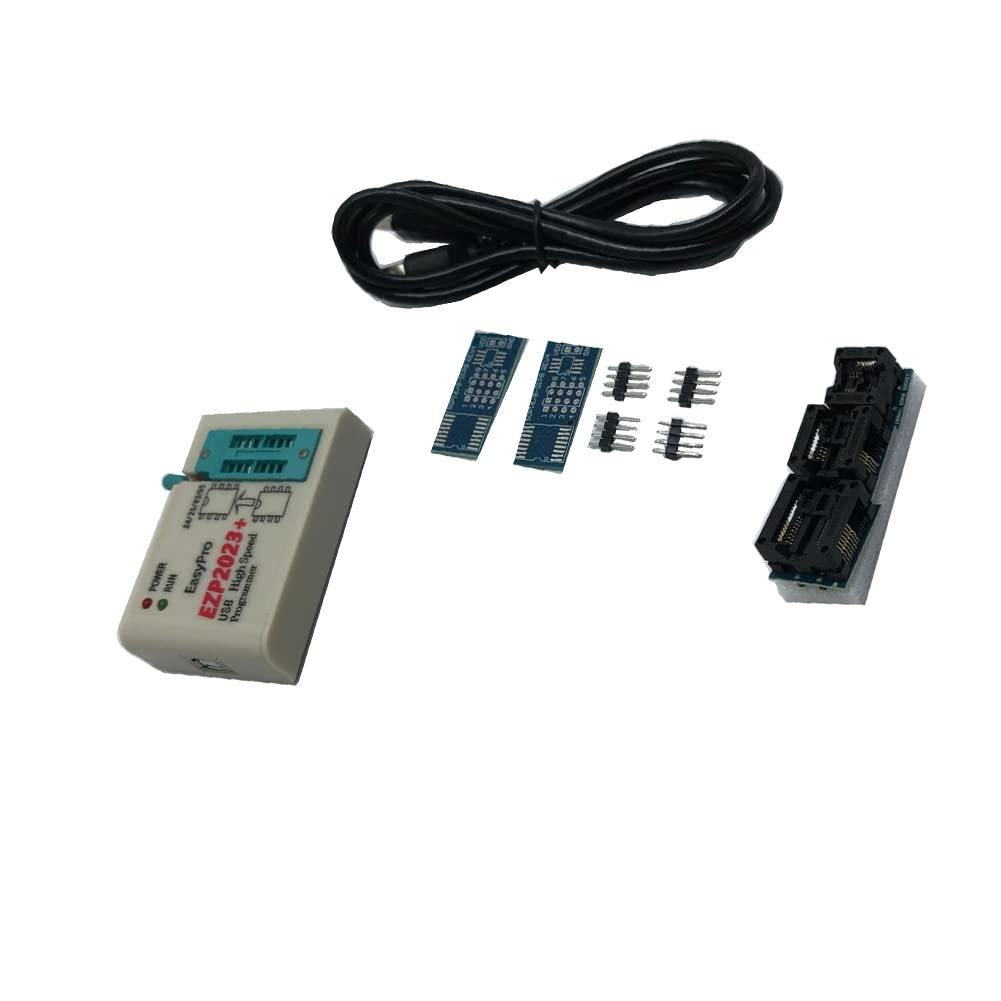 HICCYRODLY EZP2023 for New USB SPI Programmer Full Set + 12 Adapter Support 24 25 93 95 EEPROM Flash Bios with Windows EZP2019