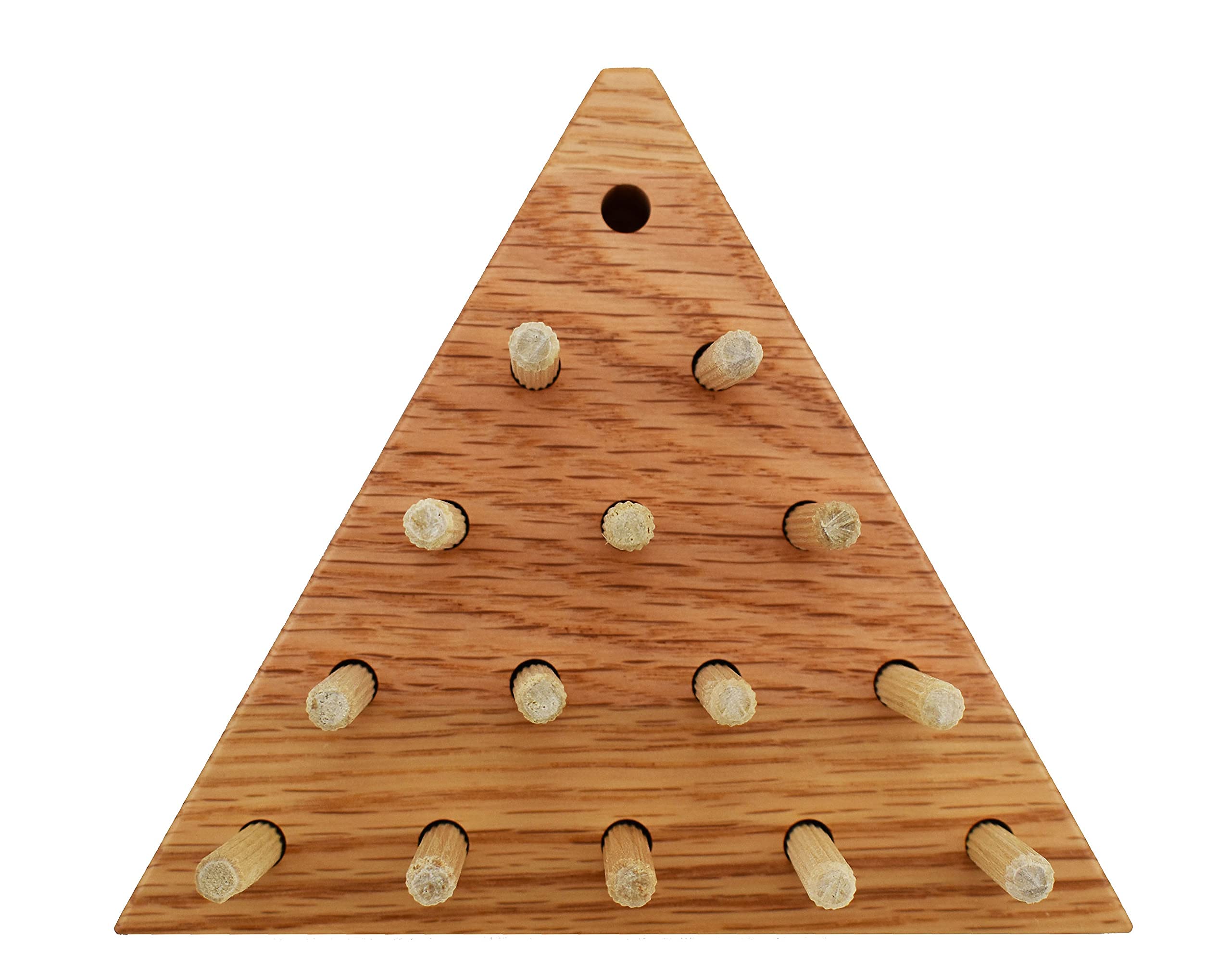 Solid Oak Wooden Peg Game Tricky Triangle by Cauff