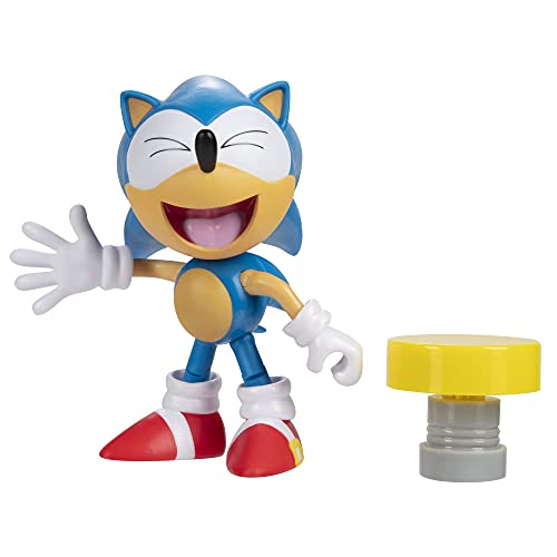 Sonic The Hedgehog 4-Inch Action Figure Classic Sonic with Spring Collectible Toy
