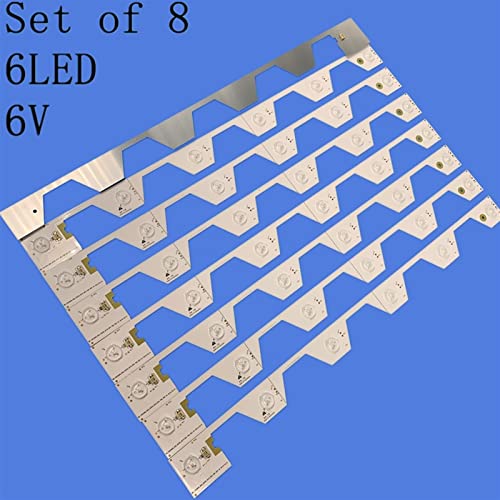 CEVIZ 6v LED Backlight Strip 6 Lamp B50A658U U50S6806S L50E5800A LVU500NDEL SW-4C-LB5006-YH2 TMT_50E5800_8X6_3030C Compatible with TCL
