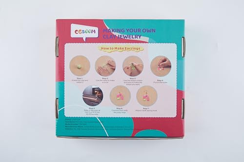 CGBOOM 527Pcs Polymer Clay Earring Making Kits,3 in 1 Clay Earring and Bracelet Making Kit, Jewelry Making Tools for Adults and Kids, Present for Girls,Teens and Adults