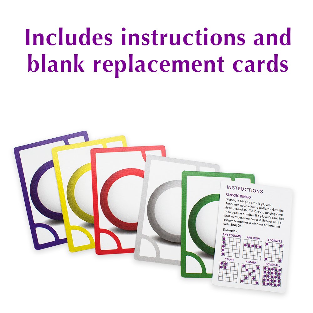 Royal Bingo Jumbo Calling Cards - Pack of 84 - High Visibility, 5.25" x 3.75" per Card-Replacement for Raffle and Balls