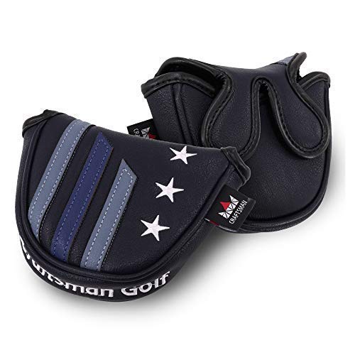 Craftsman Golf Blue Strips Mallet Putter Cover Headcovers Magnetic Closure (Center Shaft)