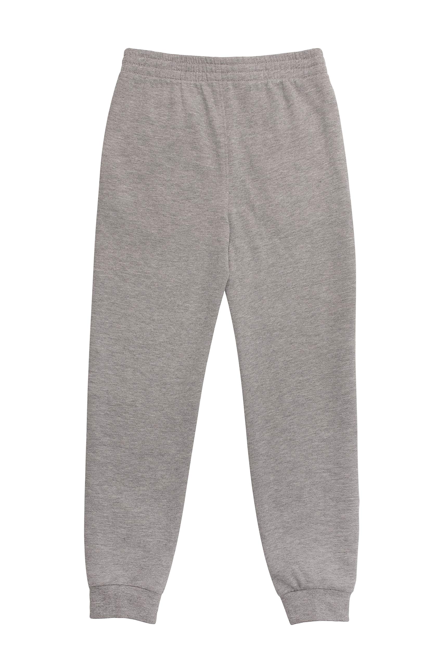 Champion Boys Sweatpant Heritage Collection Slim Fit Brushed Fleece Big and Little Boys Kids (Medium, Oxford Heather Script)