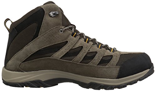 Columbia Men's Crestwood Mid Waterproof, Cordovan/Squash, 16