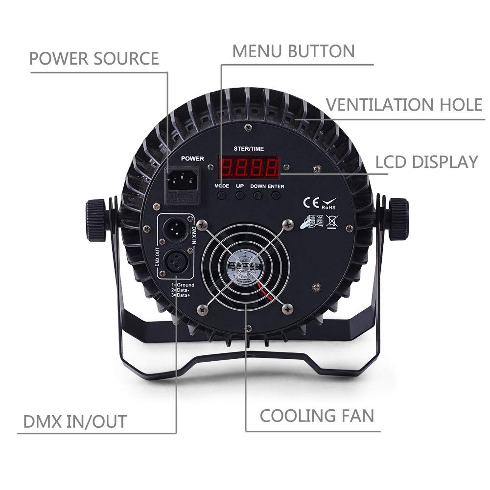 Stage Lights Par Lights Led Stage Lighting,18X10W DMX 512 8CH for Stage,church,Wedding, Dj,Band, Night Club, Theater Performance
