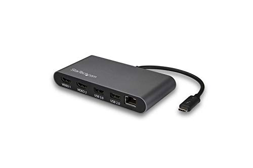 StarTech.com Dual 4K Monitor Mini Thunderbolt 3 Dock with HDMI - Mac & Windows Docking Station - Discontinued, Limited Stock, & Replaced by TB3DKM2HDL (TB3DKM2HD)