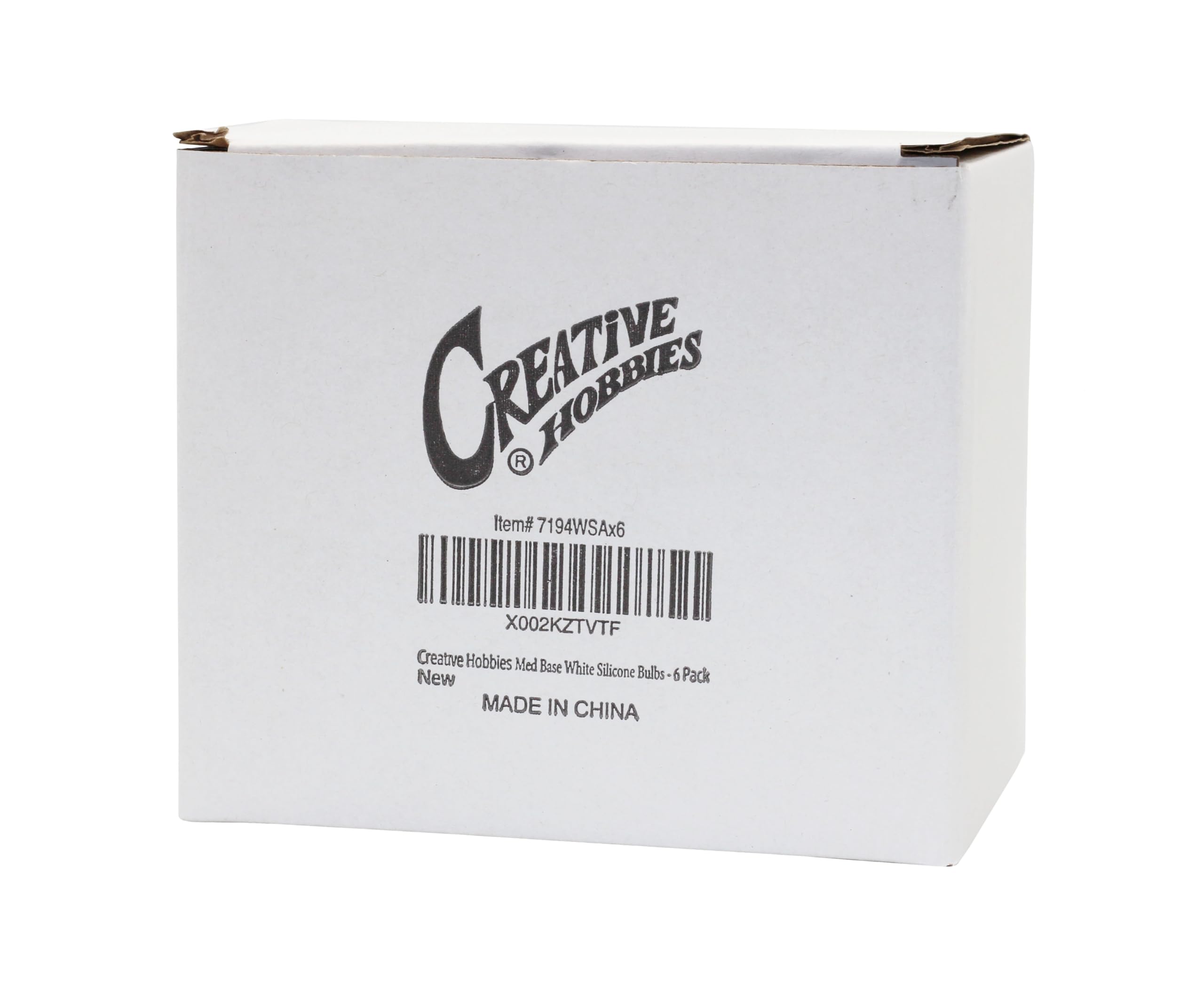 Creative Hobbies® 7194WSA Large Medium Base Silicone Light Bulbs, 7.5 Watt, Individually Boxed, Wholesale Pack of 6 Bulbs