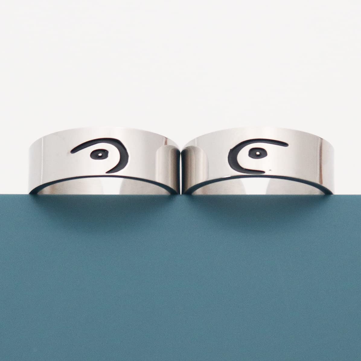 Djhteng Friendship Gift Best Friend Boobs Stacking Ring Set of 2 Stainless Steel Adjustable Rings for Sisters Bestie BFF (Boobs Ring S)