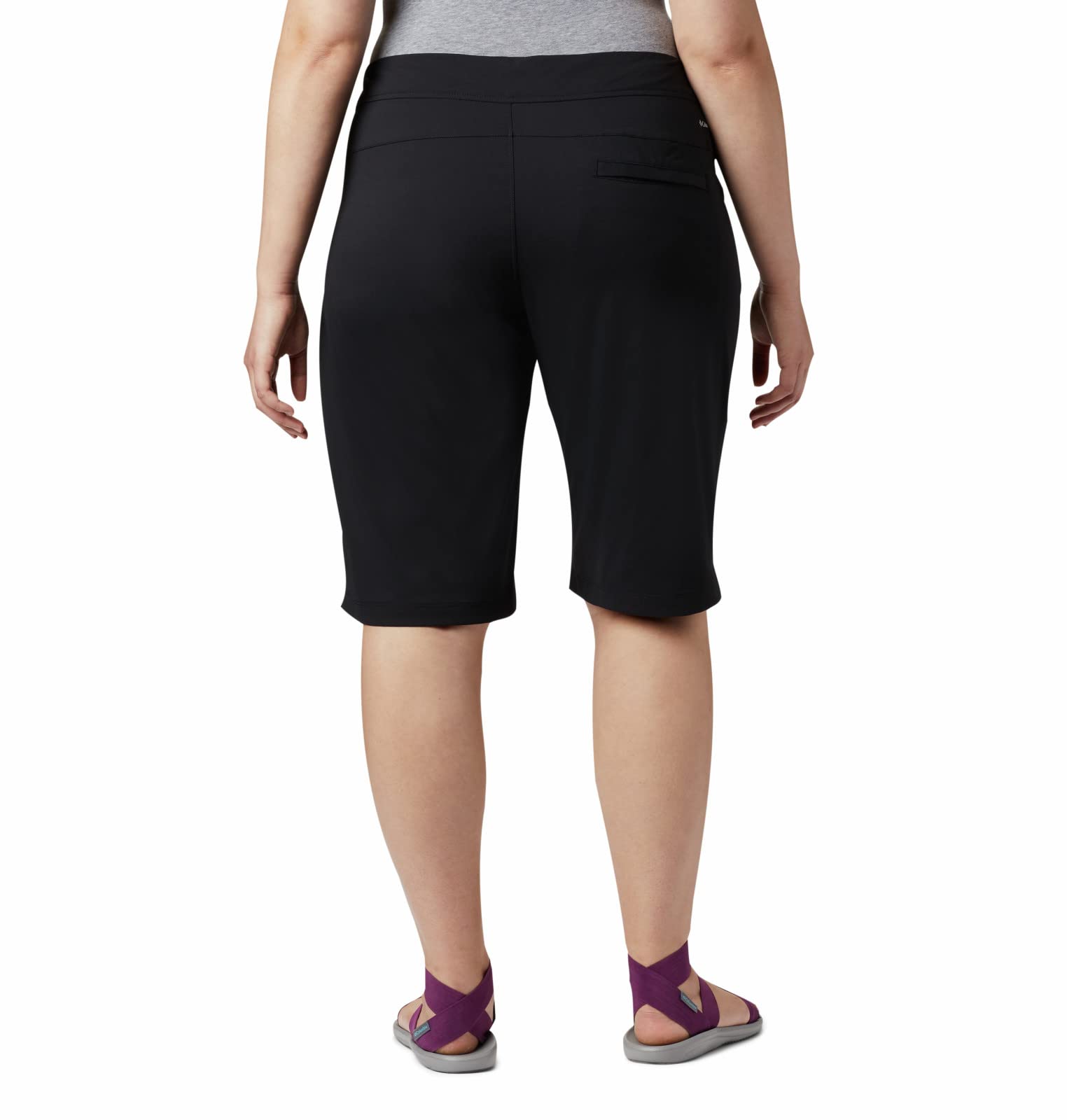 Columbia Women's Anytime Outdoor Long Short Shorts, black, 16x13