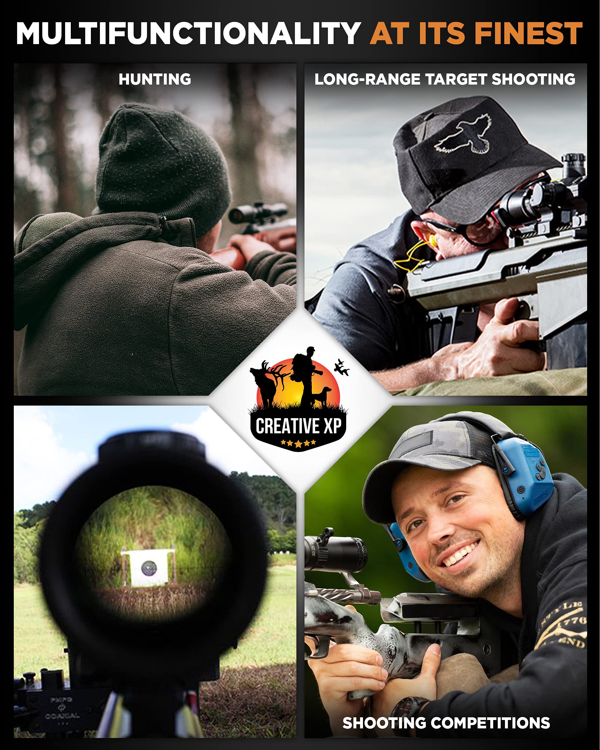 Creative XP GlassFalcon Rifle Scope 6-24x50 MOA, Competition shooting scope, High-powered, long-distance accuracy shooting scope