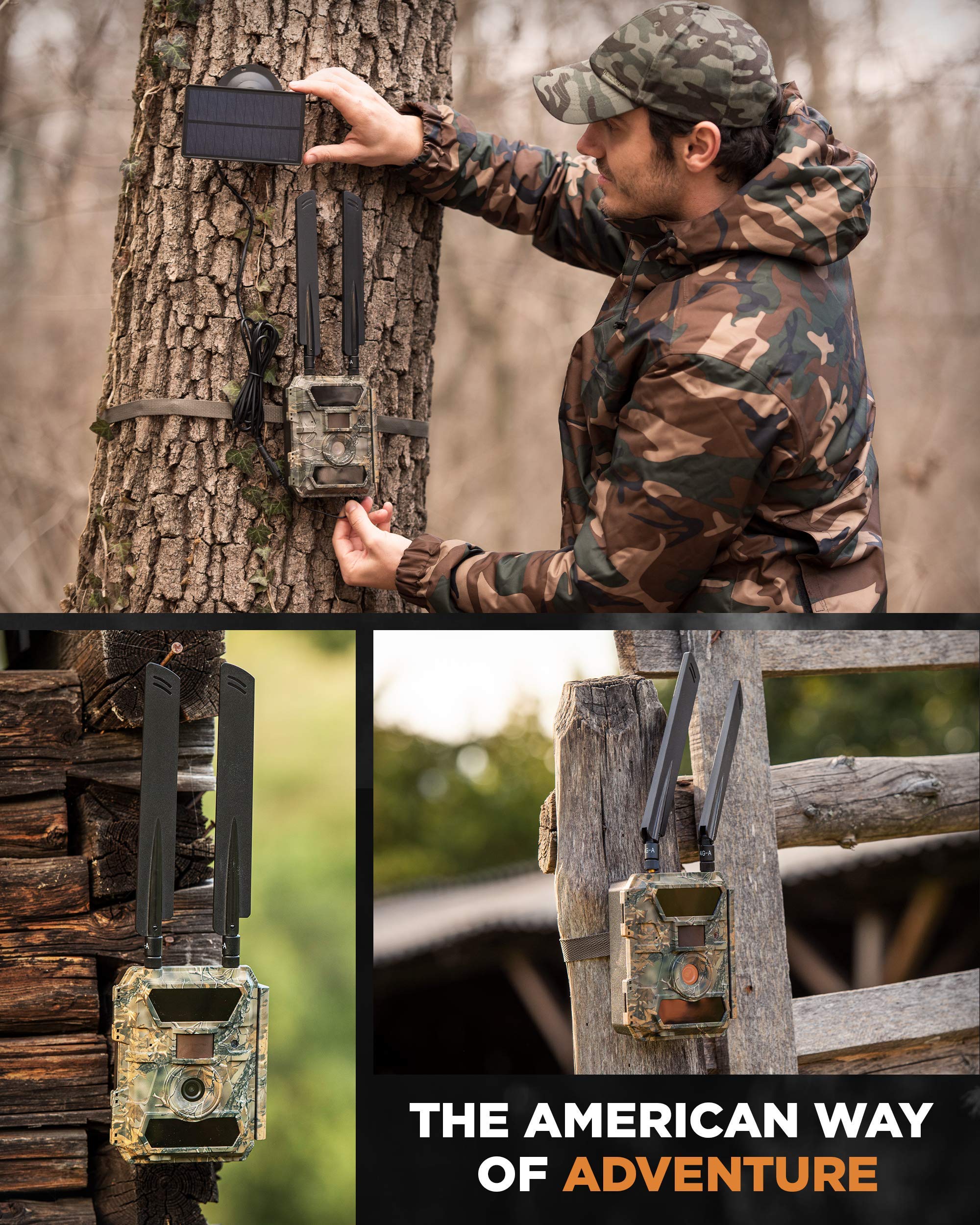 CREATIVE XP LTE 4G Cellular Trail Cameras + Compound Bow and Arrow for Adults and Teens - Outdoor WiFi Full HD Wild Game Camera with Night Vision for Deer Hunting, Security - Wireless Waterproof