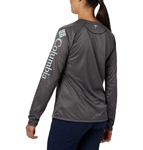 Columbia Women's PFG Tidal Tee Heather Long Sleeve Shirt, UV Protection, Moisture-Wicking