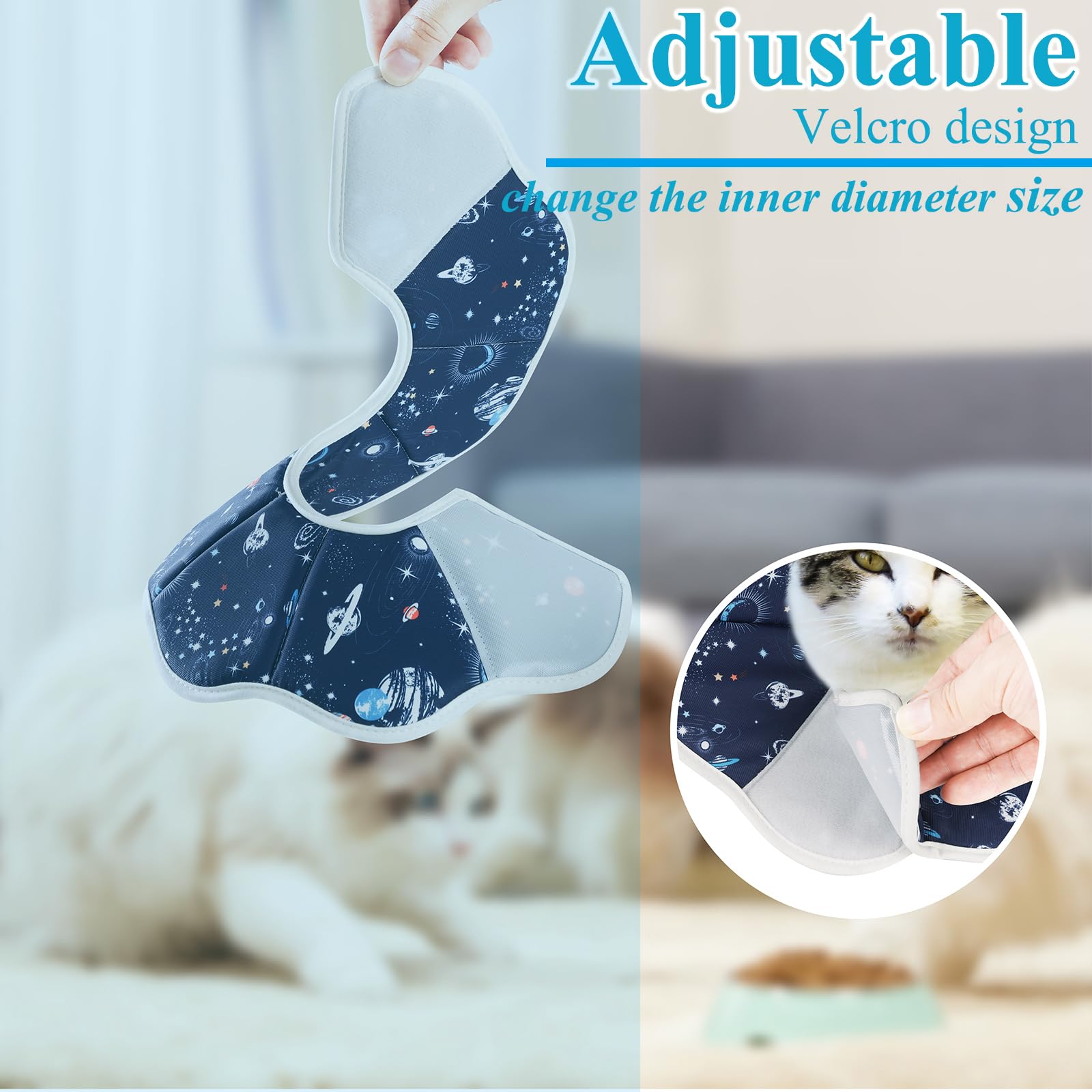 Mechpia Cat Cone Collar Soft, Cat Recovery Collar to Stop Licking, Protective Cat Neck Cone After Surgery for Small Medium Cats Kittens