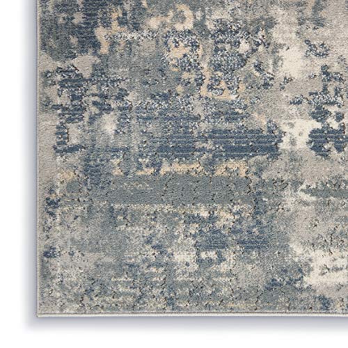 Nourison Concerto Abstract Grey/Beige 5'3" x 7'3" Area -Rug, Easy -Cleaning, Non Shedding, Bed Room, Living Room, Dining Room, Kitchen (5x7)
