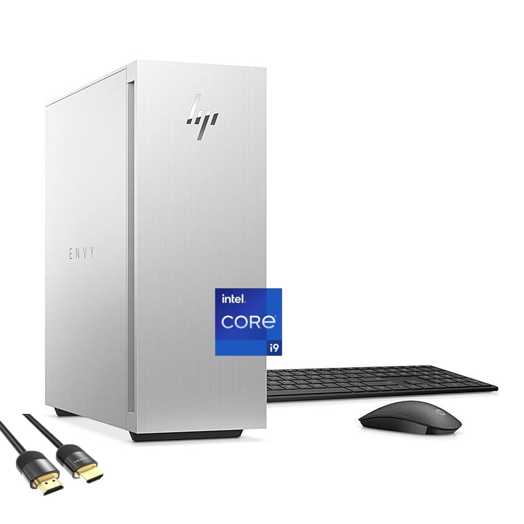 HP Envy 3070 VR Ready Gaming Desktop, 12th Gen Intel 16-Core i9-12900, GeForce RTX 3070, 16GB RAM, 1TB SSD+1TB HDD, USB-C, RJ45, HDMI, DP, Peripheral, SPS HDMI 2.1 Cable, Win 11