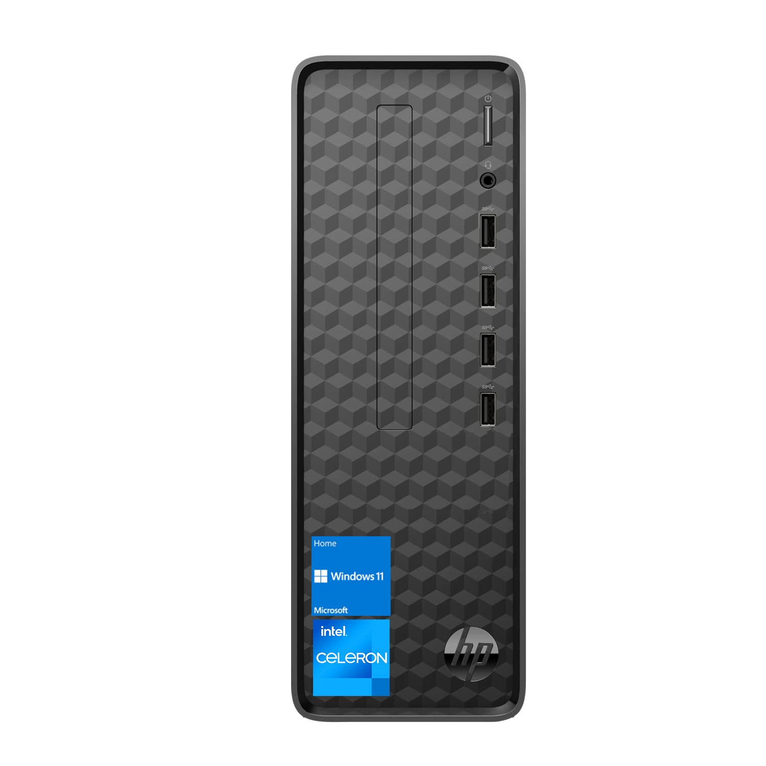 HP Newest Slim Desktop, Intel Celeron J4025, 16GB RAM, 512GB PCIe SSD + 1TB HDD, HDMI, RJ-45, Wi-Fi, Bluetooth, Wired Keyboard & Mouse, Windows 11 Home, Black