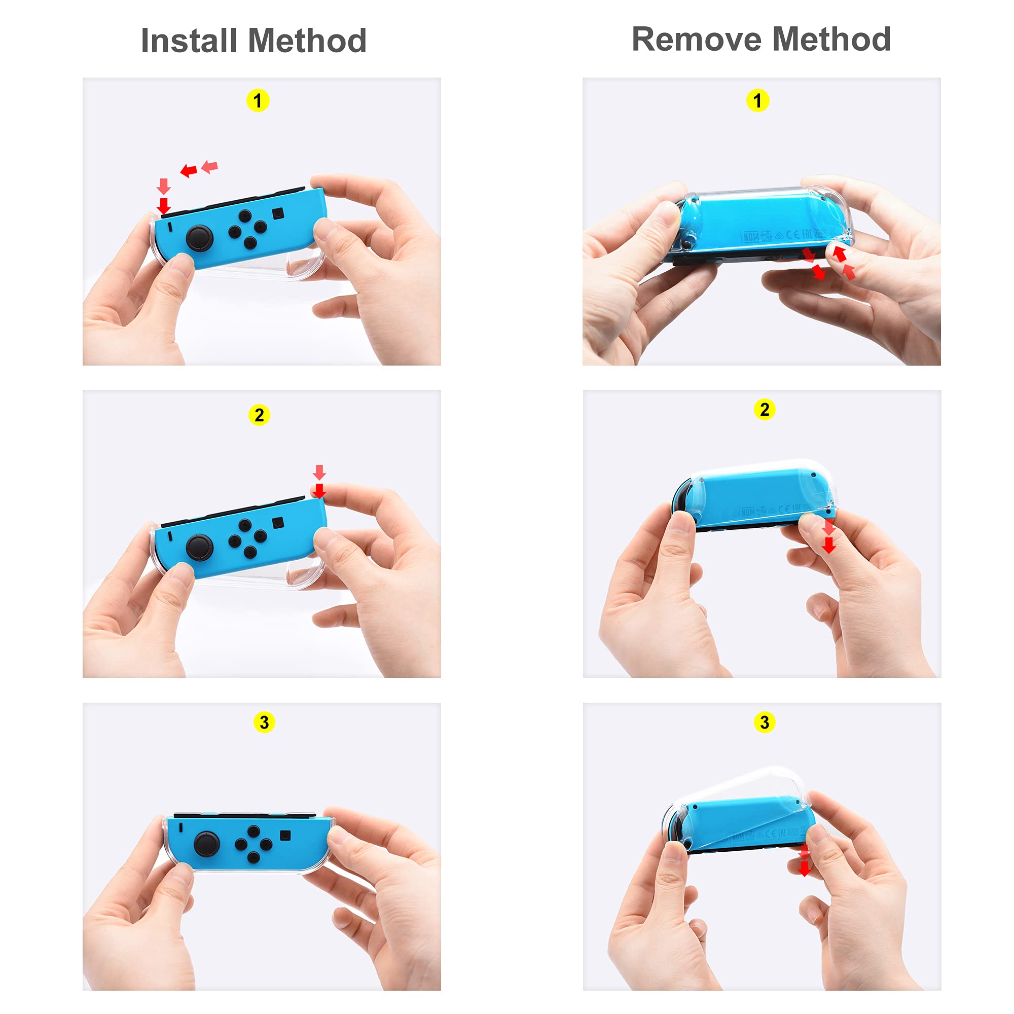Dockable Case for Nintendo Switch [Updated], FYOUNG Nintendo Switch Hard Case and and Screen Protector Joy-Con Controller (clear blue)
