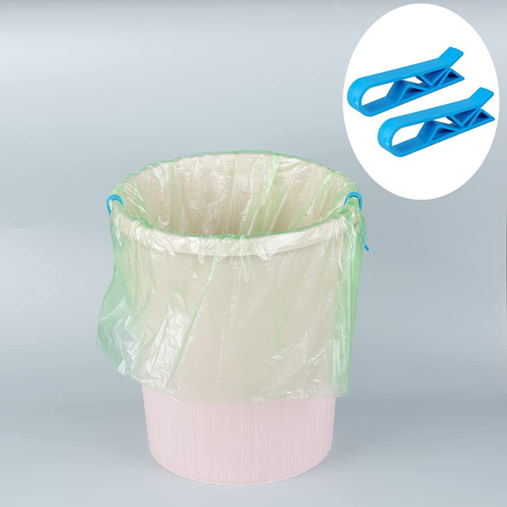 Plastic Kitchen Garbage Bin Clip, Washroom Trash Can Bag Clips, Waste Basket Garbage Bin Clamp,Rubbish Bag Clip,Sturdy Anti-Slip Fixation Clip Holder, 20Pcs