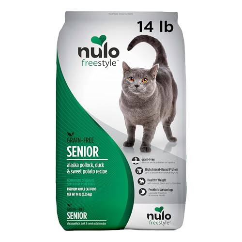 Nulo Freestyle Senior Dry Cat Food, Premium Natural Grain-Free Cat Kibble with Antioxidants for Immune Support and High Animal-Based Protein, 14 Pound (Pack of 1)