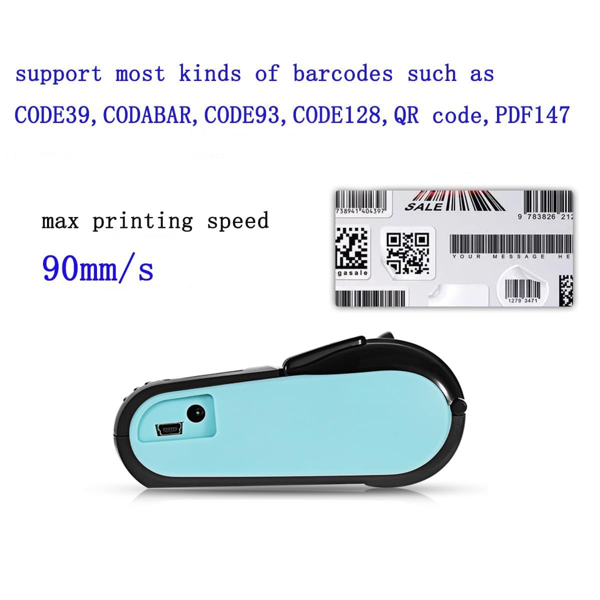 GZGYNADAST 58mm Bluetooth Receipt Thermal Printer, Bill Wireless Portable iOS Android Mini Pocket pos Printer,2 inch Ticket Bill Invoice Printing Machine for Small Business(Orange Color)