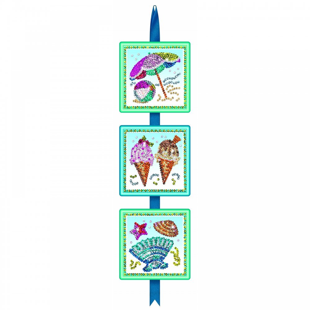Sequin Art Seasons, Summer Scene, Sparkling Arts and Crafts Picture Kit, Creative Crafts