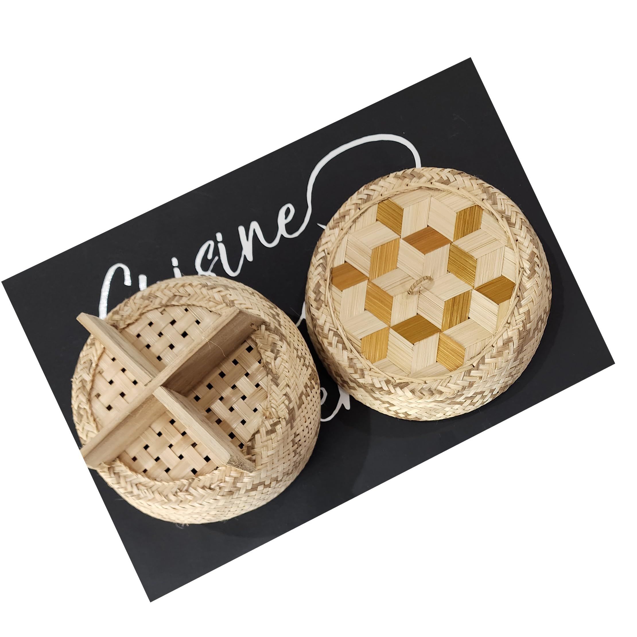 Heavens Tvcz Professional Basket Bamboo Wickerwork Thai Traditional Rice Sticky Steamer Eco-Friendly with Lid Sticky Rice Cooker Steamer Home Electric Cooker Safe