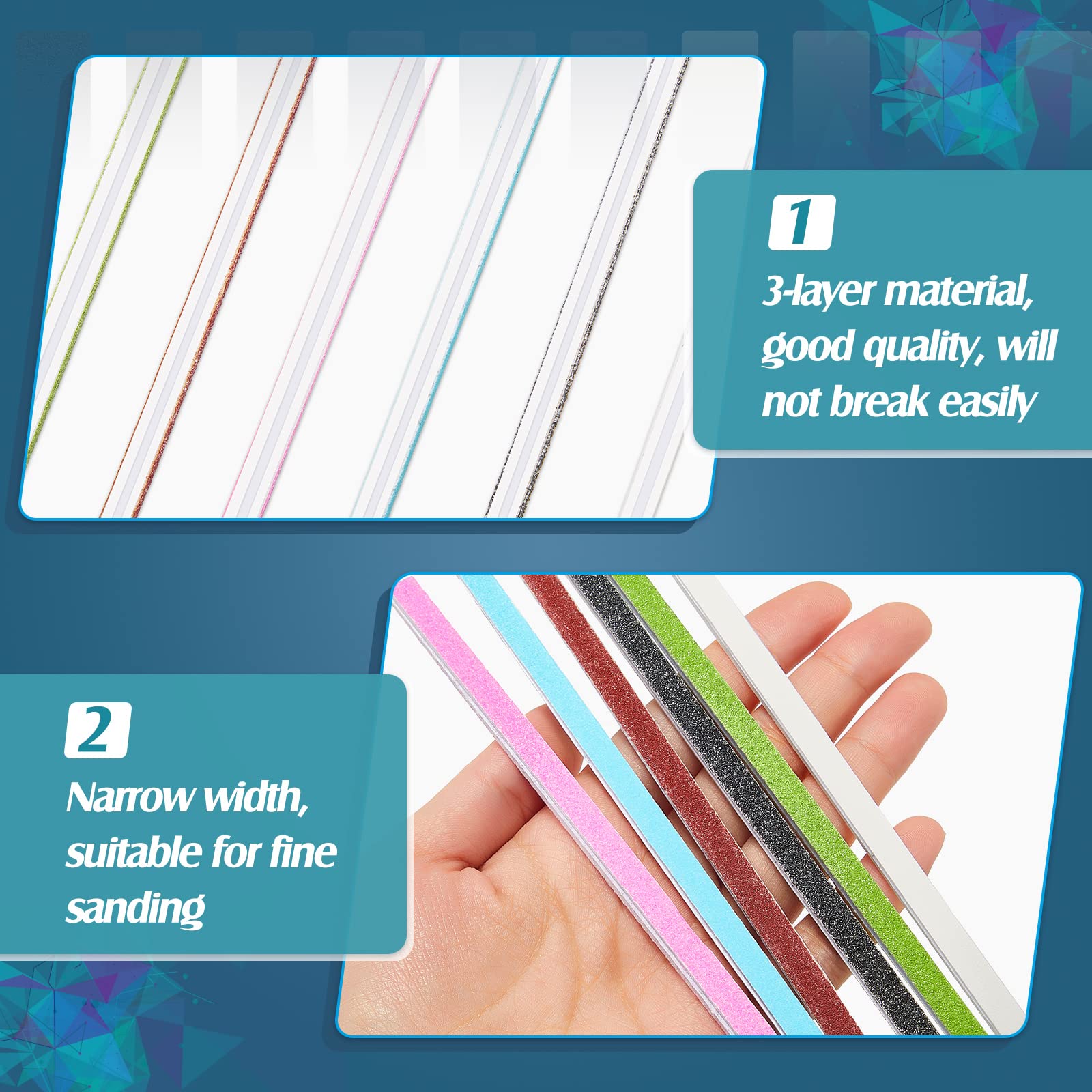 Maxdot 120 Pcs Sanding Sticks Include 30 Sanding Twigs 40 Polishing Sticks and 50 Sanding Sticks Matchsticks, Sanding Tools for Tight Spaces Modeling Tools for Plastic Models Wood Hobby Craft Art