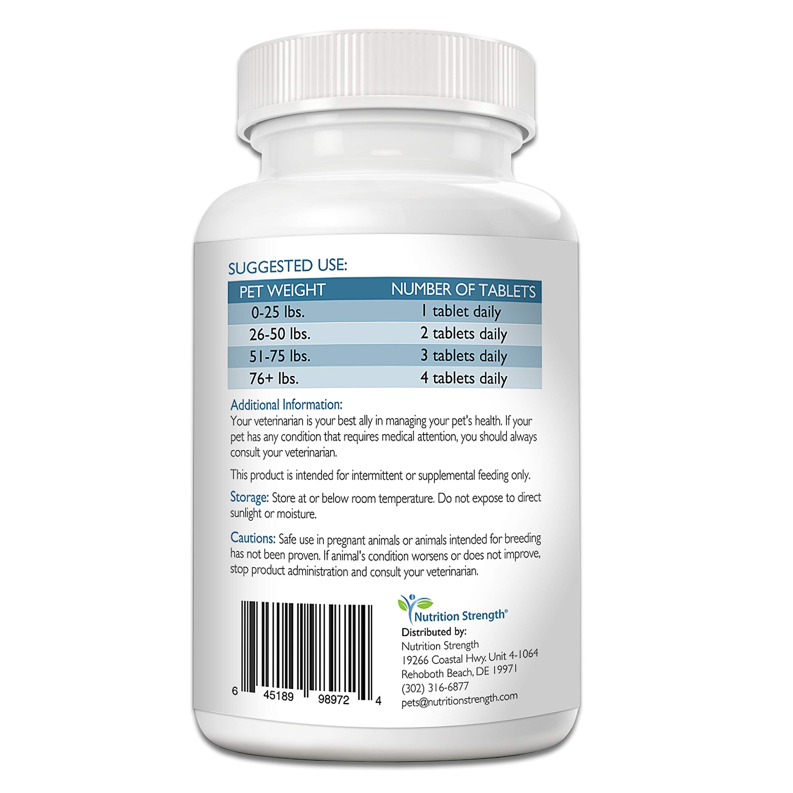 Nutrition Strength Vitamin E for Dogs, Promote Cardiovascular Health, Support Cell Membranes, Vitamin E Complex to Boost Dog Immune System Plus Zinc, Selenium, Folate, Salmon Oil, 120 Chewable Tablets