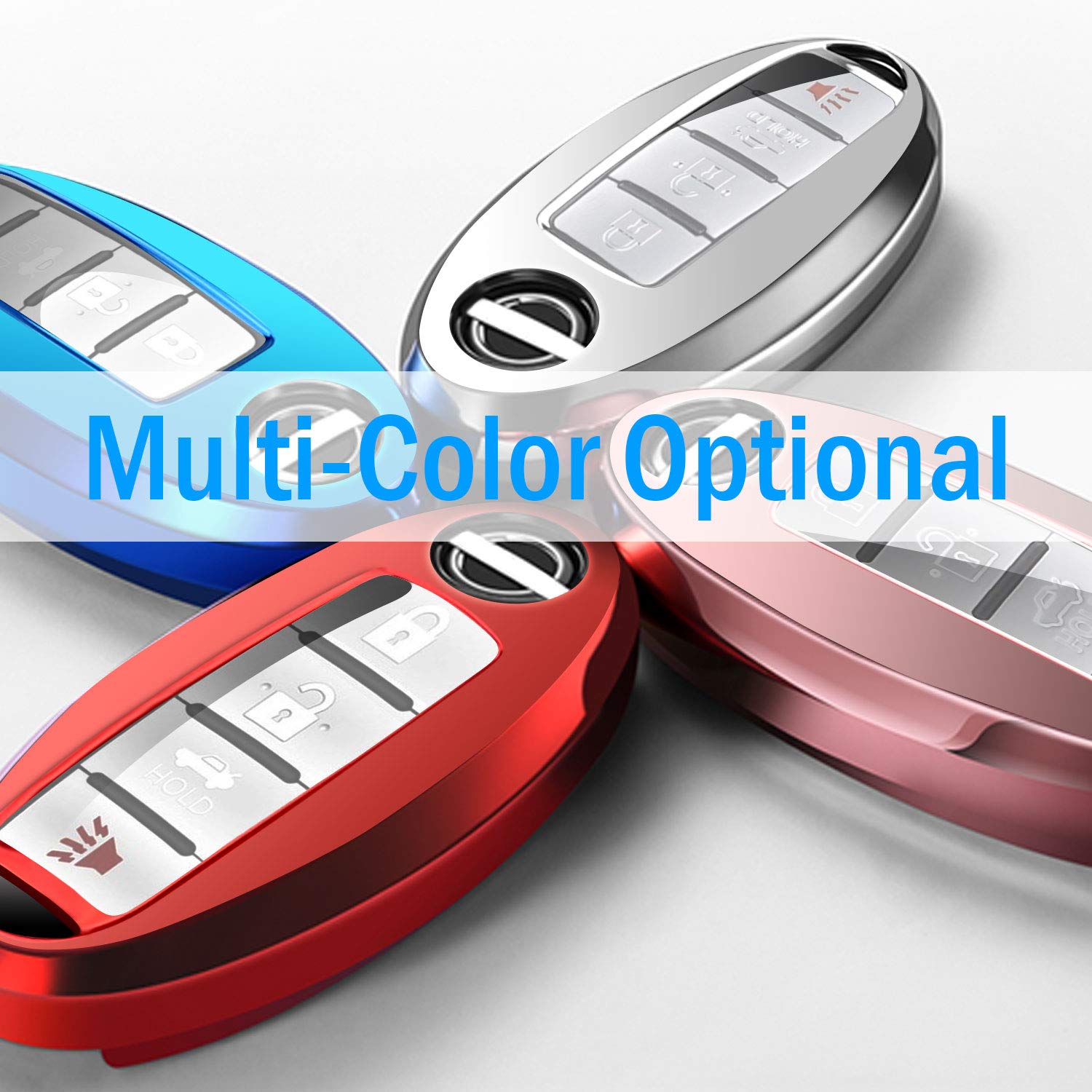 COMPONALL for Nissan Key Fob Cover, for Nissan Altima Maxima Armada Rogue
