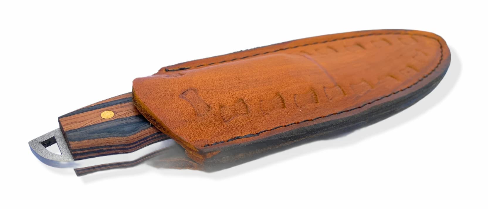 Custom Handmade Tactical Knife-4116 Stainless Steel Survival Knife for Hunting and Camping- Fixed Blade Knives with Ebony Tree Wood- Include Sheath