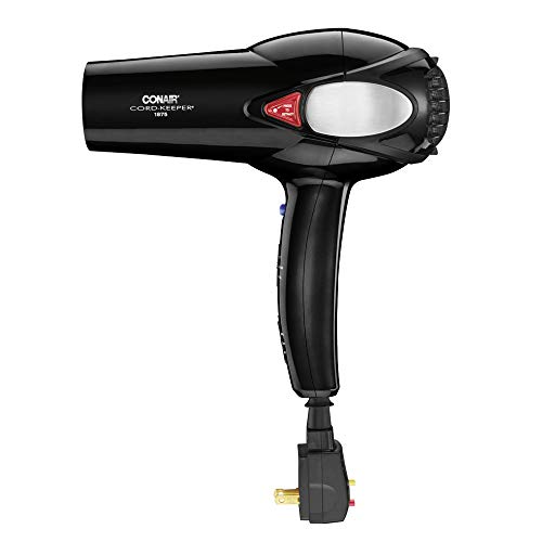 Conair 1875 Watt Cord Keeper Hair Dryer, Black - Amazon Exclusive