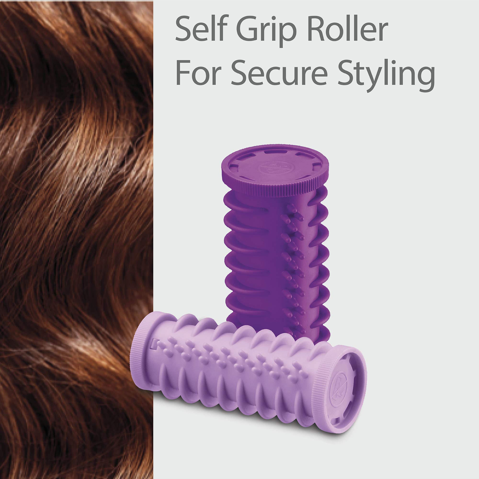 Conair Instant Heat Compact Hot Rollers w/ Ceramic Technology; Black Case with Purple Rollers