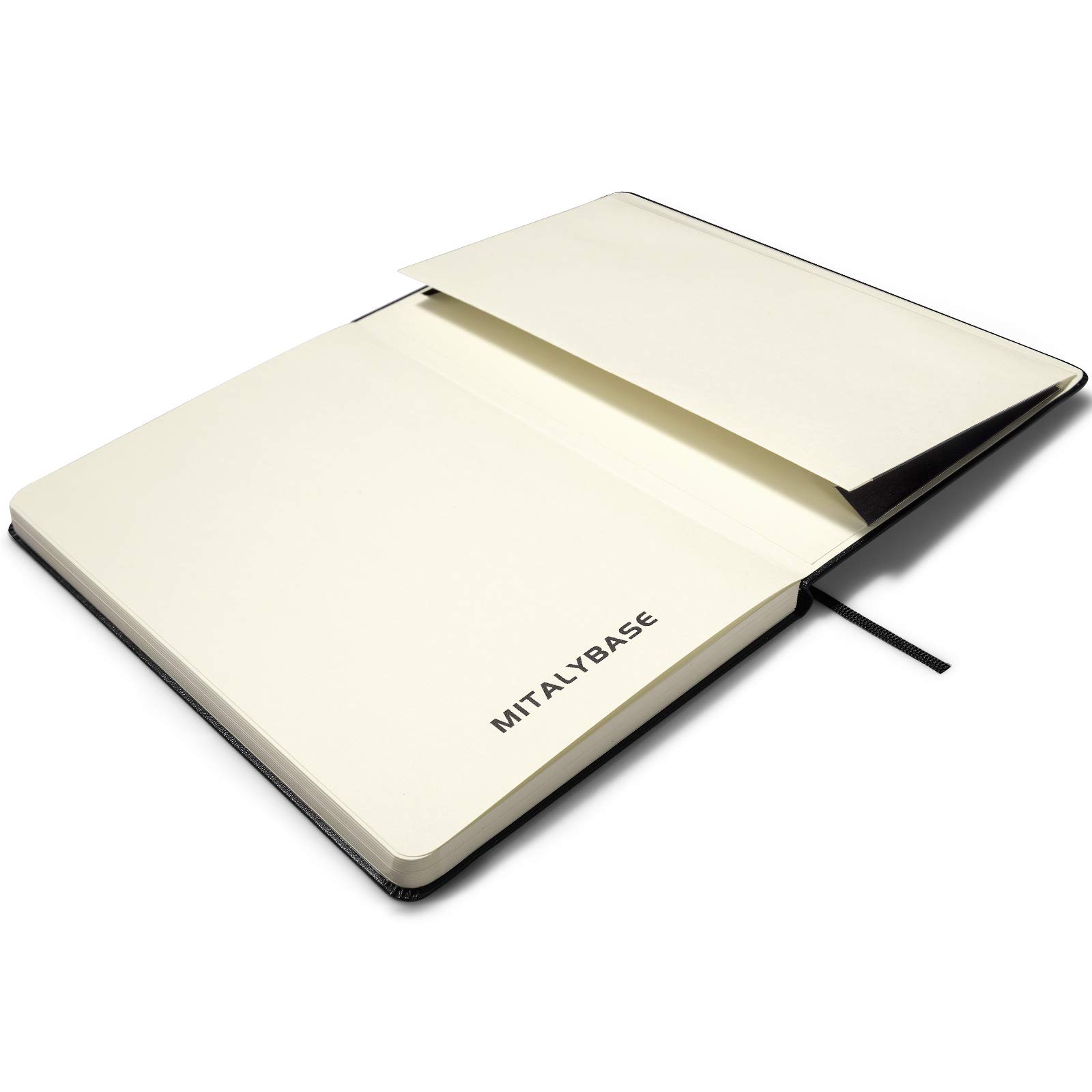 Dotted Classic Hard Cover Notebook - Mitalybase Large 5.4 x 8.3 inches, Thick Paper, 192 Pages, Journal (Black, Dotted)