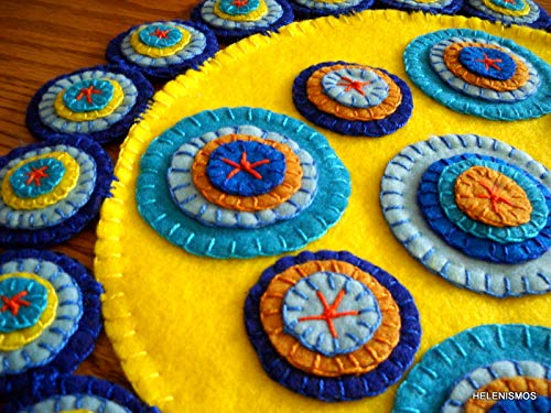 Nakpunar Felt Circles from 1" to 8" - Made in USA (1 inch, Assorted)