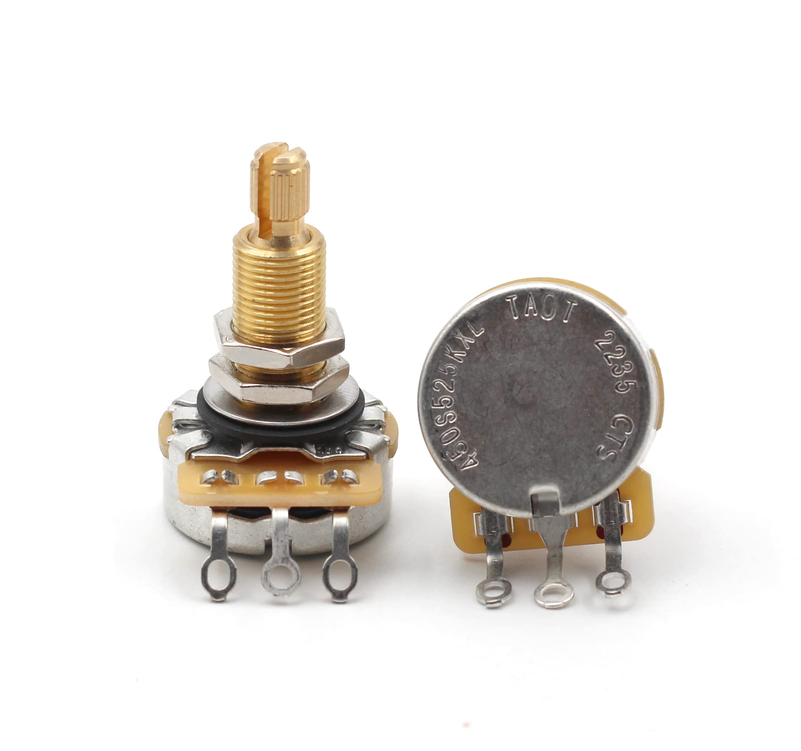 TAOT Wiring Kit for Gibson Les Paul - Long Shaft - CTS TAOT Pots Orange Drop Caps