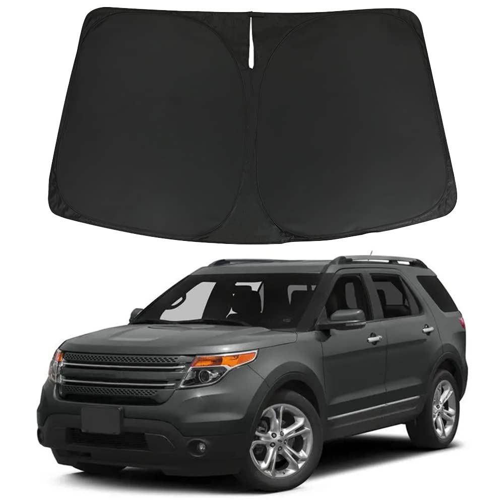 D-Lumina Windshield Sunshade Compatible with 2020 2021 2022 2023 2024 Ford Explorer (ST XLT, Limited, Platinum) - Foldable Front Window Sun Shade Shield Protector