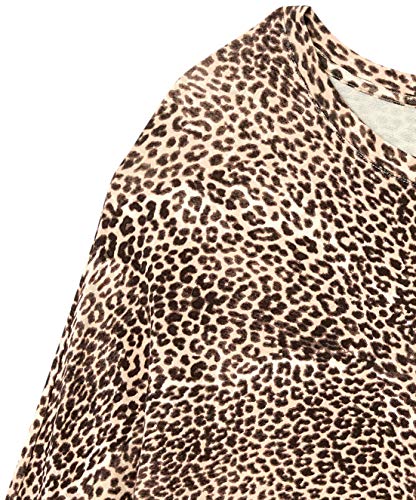 Daily Ritual Women's Supersoft Terry Dolman Cuff Sweatshirt, Leopard Print, XX-Large