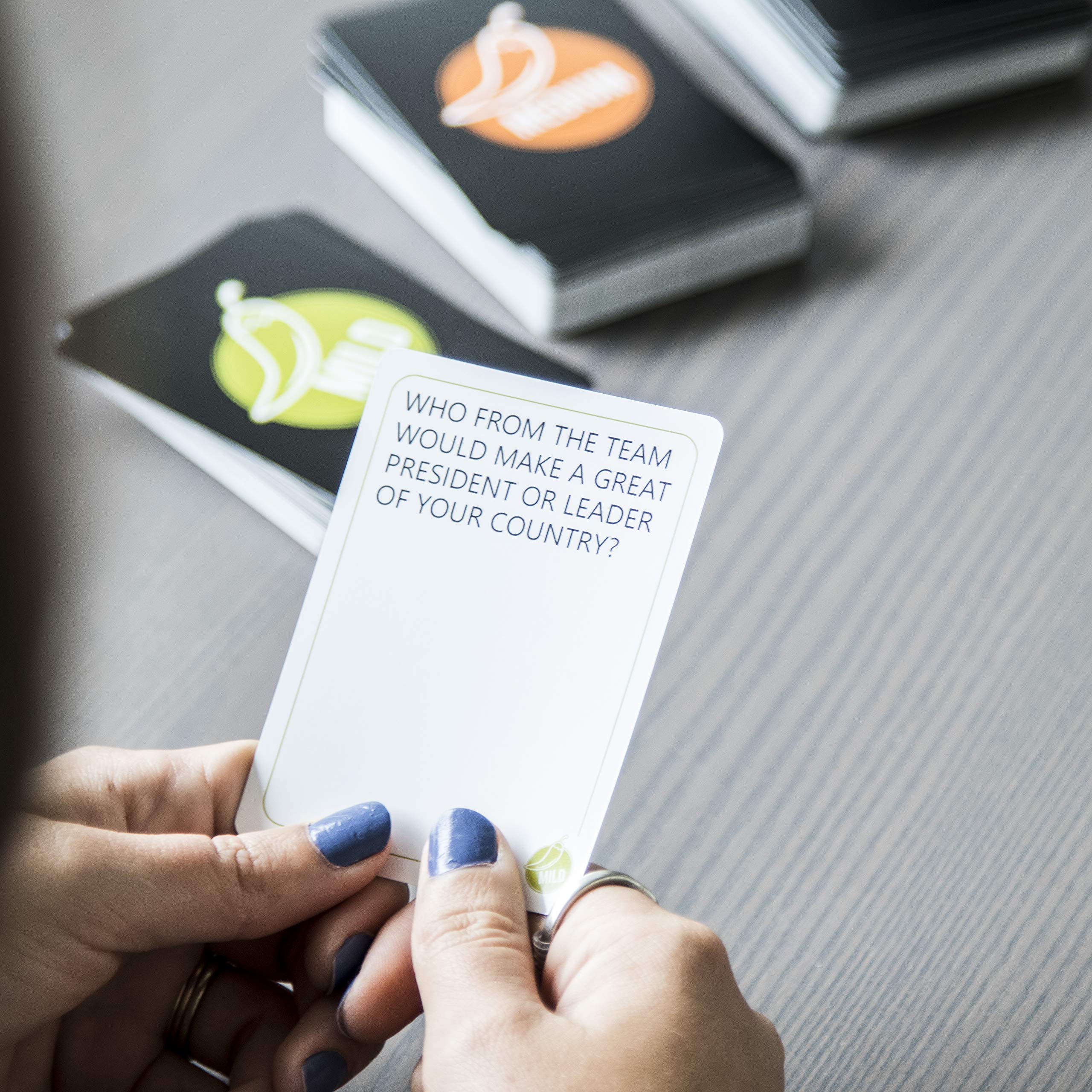 Team Building Card Game with 150 Icebreakers and Funny Questions | 3-in-1 Funny Office Game and Conversation Starter | Perfect for an Office Party or Corporate Retreat