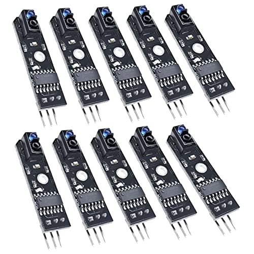 EXONGY 10Pcs TCRT5000 5V 3PIN Tracking Module IR Infrared Line Reflection Track Follower Sensor TCRT5000 Obstacle Avoidanc for Arduino