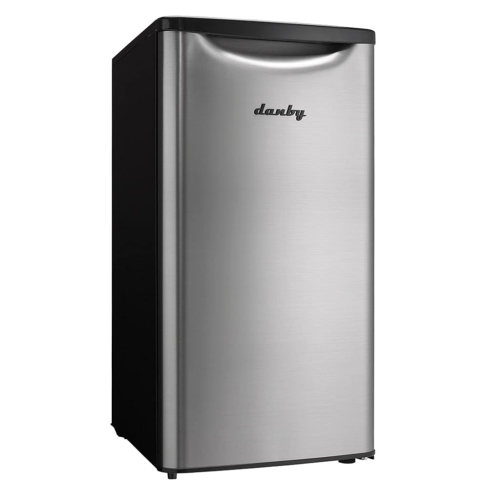 Danby DAR033A6BSRB / DAR033A6BSLDB-SD / DAR033A6BSLDB-SD 3.3 Cu. Ft. Contemporary Stainless Compact Refrigerator (Renewed)