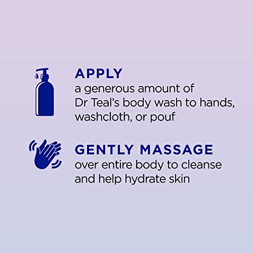 Dr Teal's Sleep Body Wash with Melatonin, Lavender & Chamomile & Essential Oil Blend, 24 fl oz.