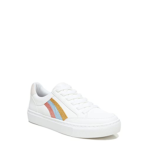 Dr. Scholl's Shoes Women's Nailed It Sneaker, White Rainbow, 9